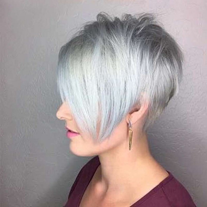 Short Hairstyle Grey 2017 Fashion And Women